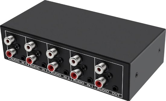 Audio Splitter 4-Poorts - 1x Ingang - 4x Uitgang - RCA(Tulp) | bol