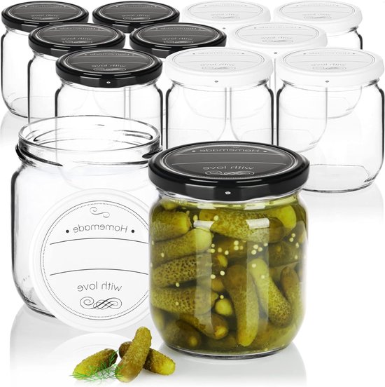 Stellar Bewaarpotten - 12 Stuks - inhoud 425 ml - Voorraad Pot ...