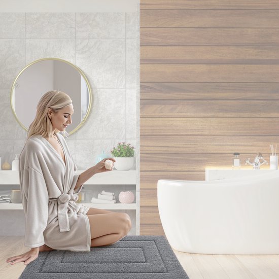 Badmat Anti Slip - Douchemat - Badmatten - Grijs | bol