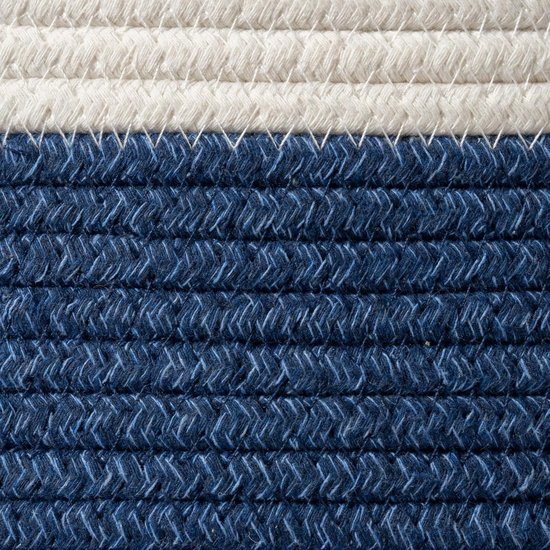 Katoenen touwmand, gevlochten opbergmand, wasmand groot, 36 x 44 x 38 ...
