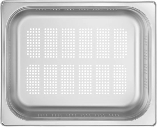 HENDI Gastronormbak – geperforeerd – 6,5L – roestvast staal – 100mm hoog | bol