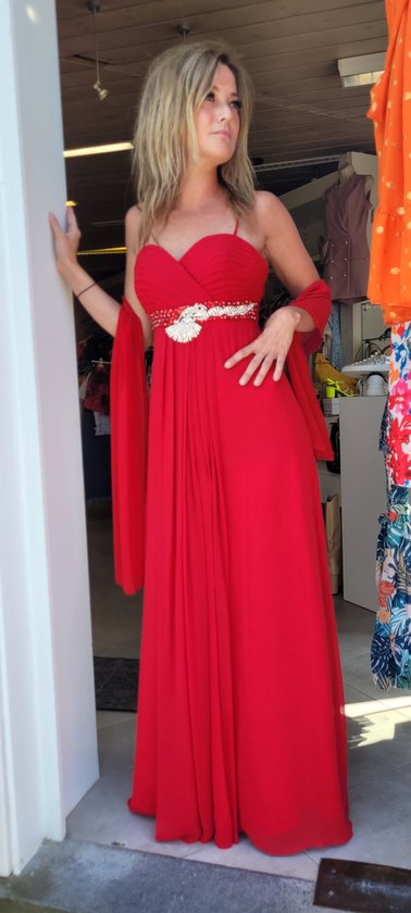 Classy avondjurk feestdagen - galajurk- Dames Feestjurk-rood met ...