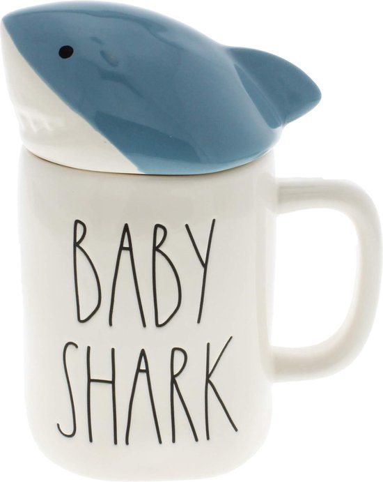 Rae Dunn - baby shark - mok - grote mok - baby shark kado - servies ...