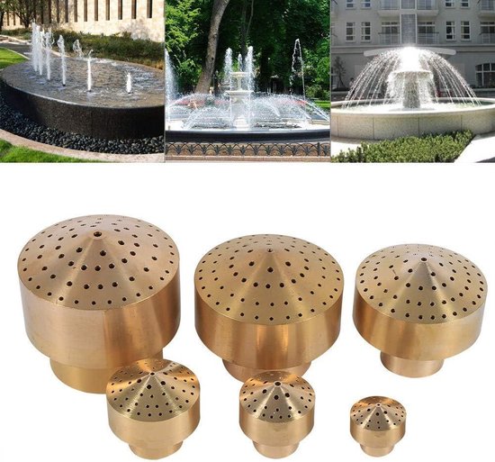 Waterfontein - Mondstuk Vuurwerk Gegoten Messing Fontein Sproeier ...