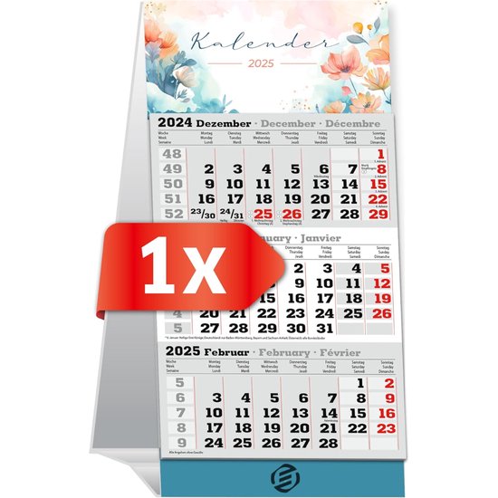 Equivera Bureaukalender 2025 - Gezinsplanner - Kalender - Weekplanner ...