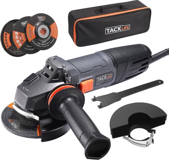 Tacklife 900W Haakse Slijper | 125MM | 12.000 tpm | Elektrische ...