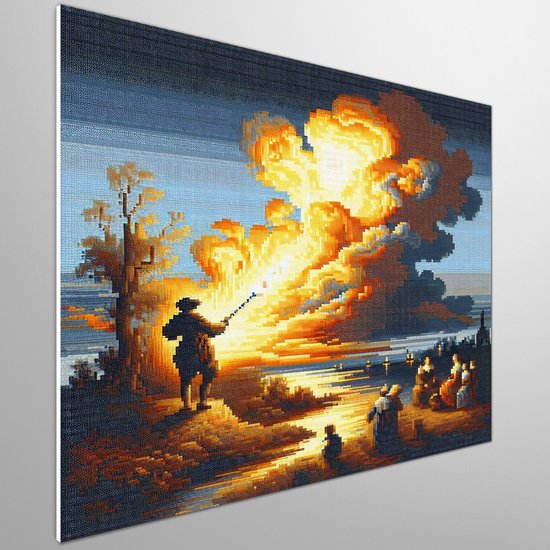 Pixel art rembrandt schilderij | Rembrandt's meesterwerk tot leven ...