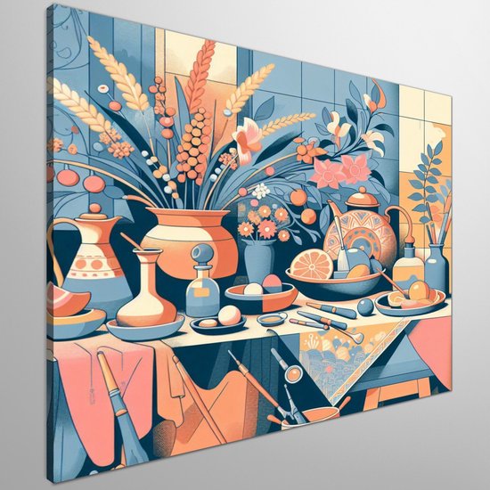 Abstract vermeer schilderij | Verdroomde verlangens verweven in ...