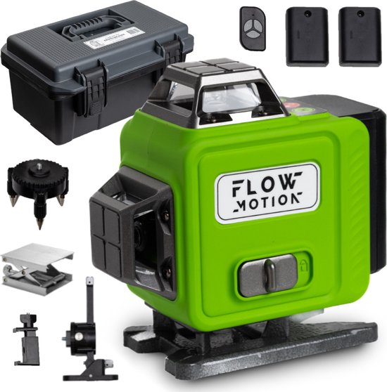FlowMotion 4D Kruislijnlaser – Lijnlaser zelfnivellerend - Bouwlaser 4 ...