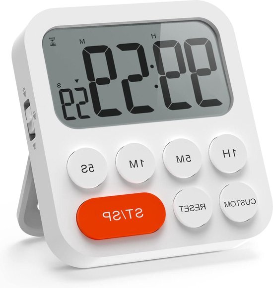 Digitale keukentimer - magnetische timer met klok magneet - 3-traps volume -... | bol