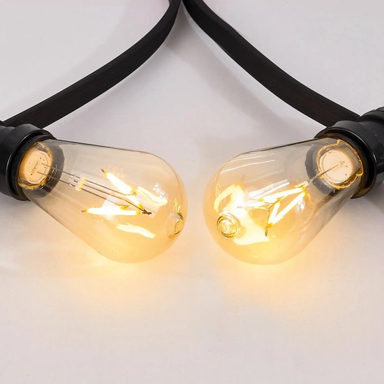 LumenXL lichtsnoer voor buiten 25 meter 35 fittingen - 3,5 watt 2200K ...