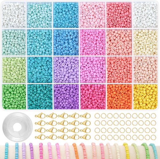 Kralen voor armbanden - Pastel 3 mm Glazen Kralenset voor Doe-Het-Zelf ...