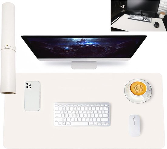 Bureauonderlegger Waterdicht en Vuilafstotend - Antislip Suède, 80 x 40 ...