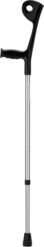 Elleboogkruk - Loopkruk - Kruk met open manchet zwart/chrome ...