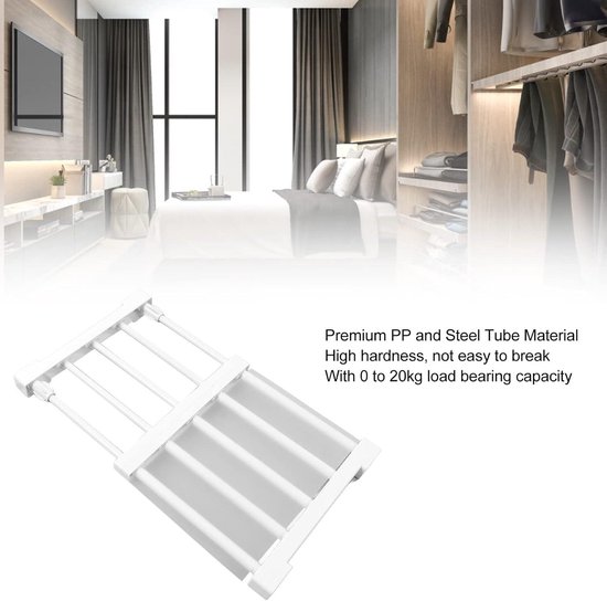 Tension Shelf Expandable Metal Storage Rack Adjustable Organizer DIY ...