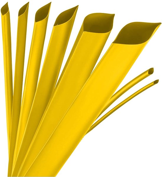 Gele krimpkous met lijm Ø 30mm - 4 meter krimpverhouding 3:1 ...