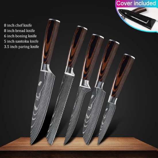 Messen set - Keukenmessen set - keuken messen - Steakmessen - Bestek ...