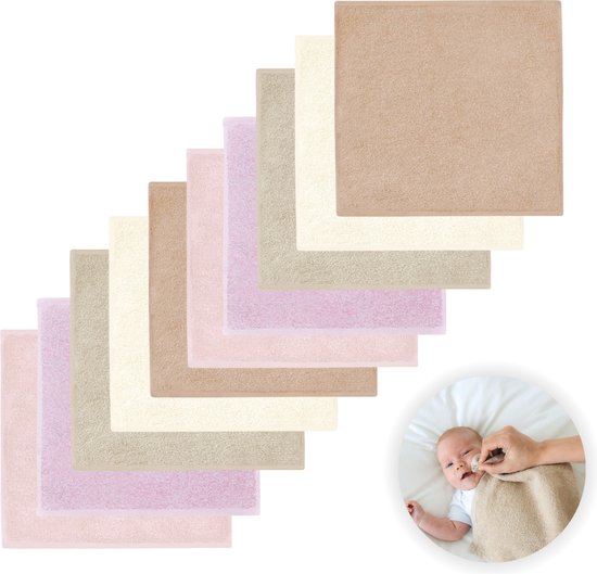 Funnies Spuugdoekjes 10-Pack Roze Tinten - Set van 10 Zachte ...