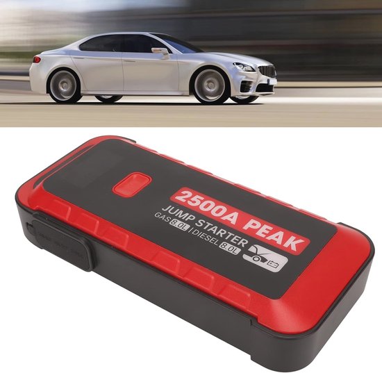 Draagbare Auto Accu Starter 2500A Oplaadbare Jumpstarter met LED ...