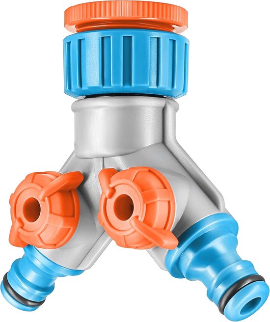 2-weg afsluitventiel en waterverdeler voor tuinslang - Y-ventiel met... | bol