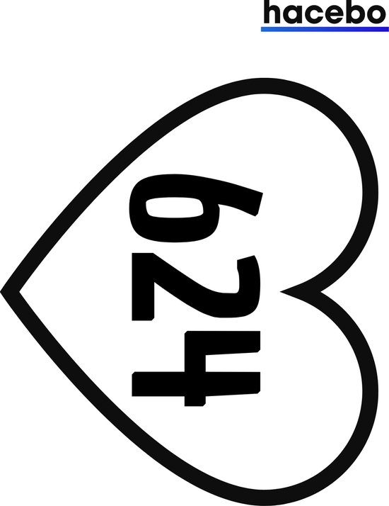 Hart Sticker - 18CM - Container sticker - Cijfer Sticker - 1 Stuks ...