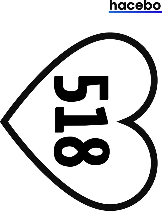 Hart Sticker - 18CM - Container sticker - Cijfer Sticker - 1 Stuks ...