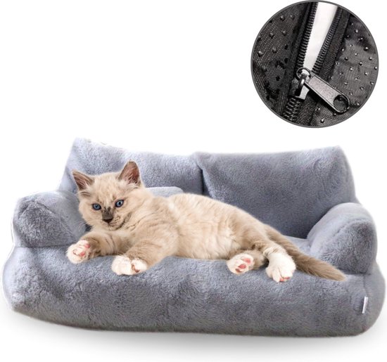 Filo Kattensofa met Wasbare Hoes Grijs - Kattenmand met Rits voor Kat ...