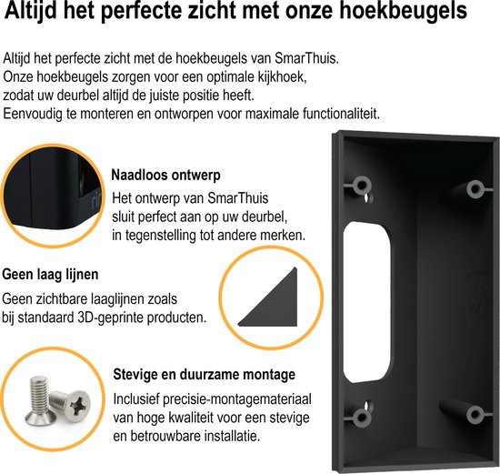 SmarThuis Hoekbeugel - Voor Ring Video Deurbel gen 1 2 - 40 graden ...