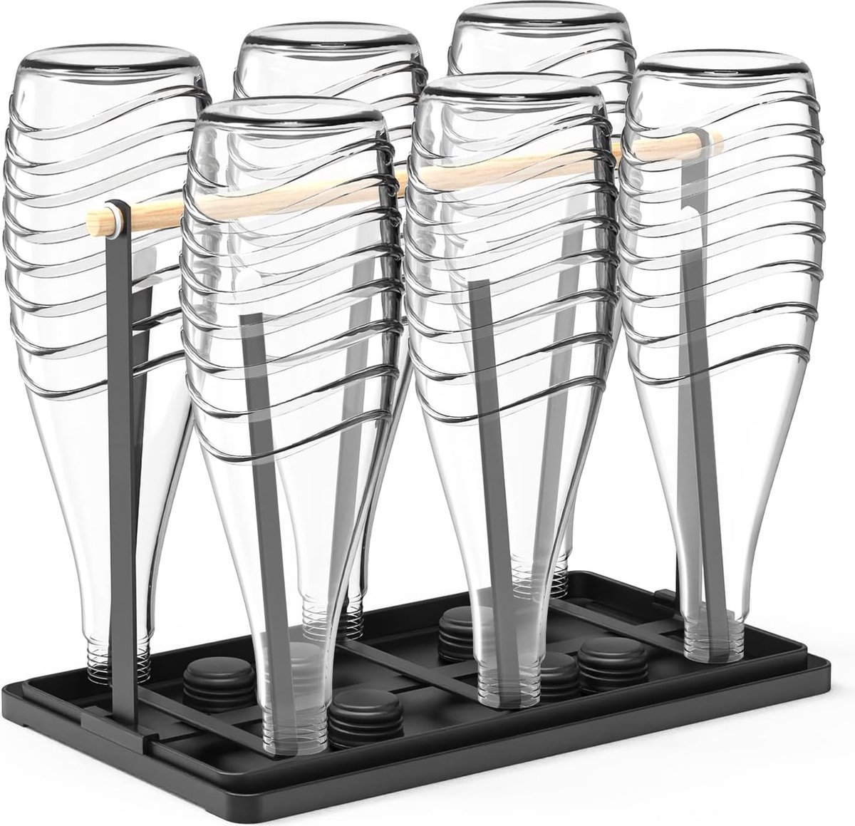 Porte-bouteille, support de bouteille goutte à goutte pour 6 bouteilles ...