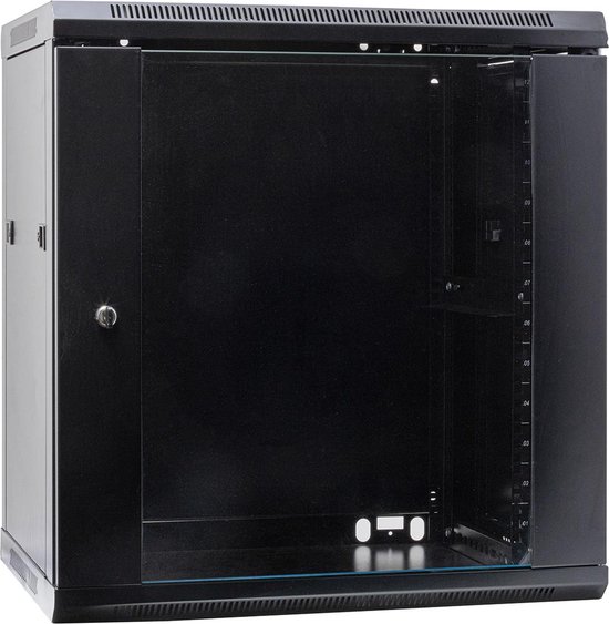 Hirschmann Multimedia 19 inch 6U patchkast met glazen deur 600x450x370 ...