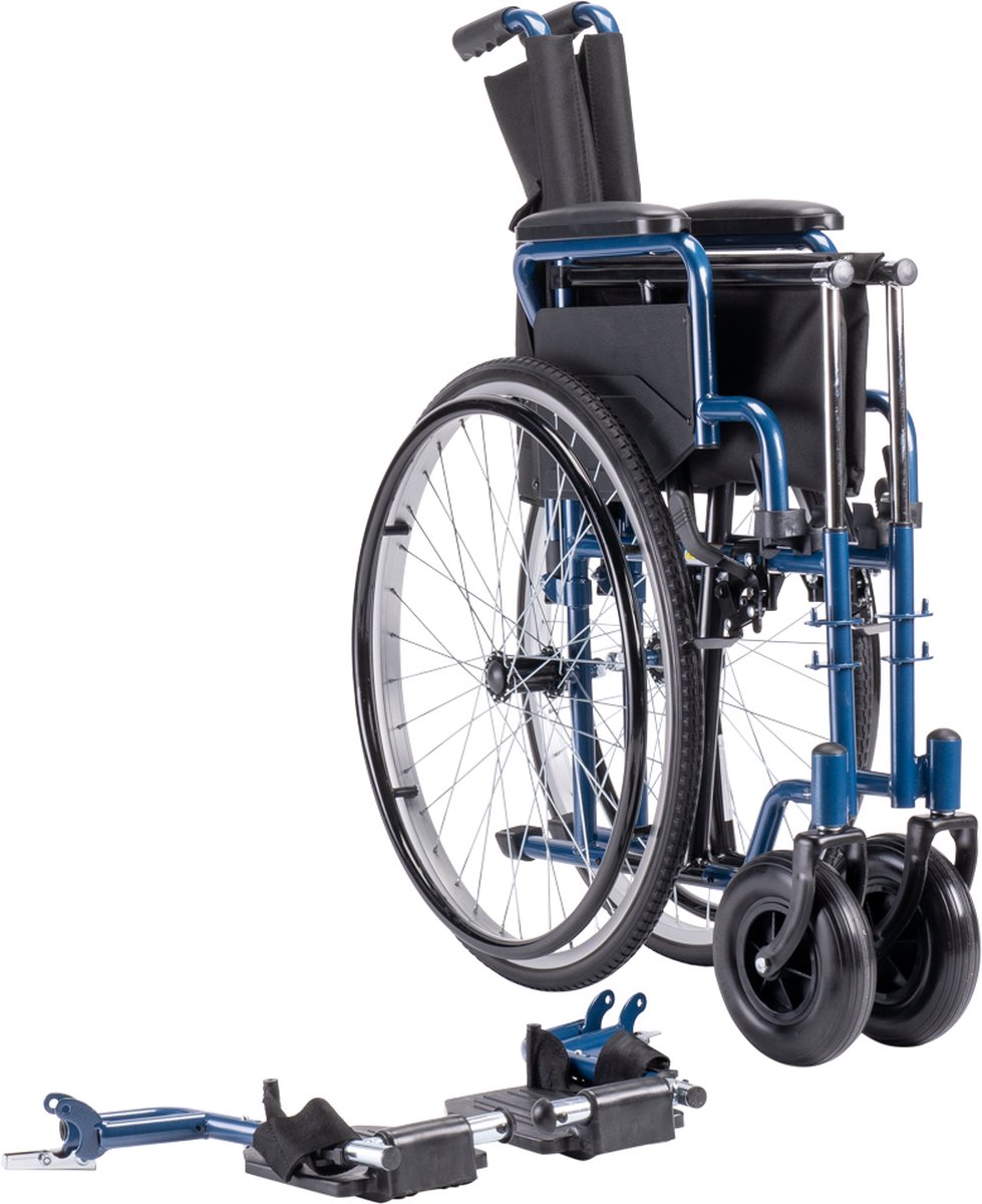 Sky Basic opvouwbare rolstoel met lekvrije PU banden - Blauw ...