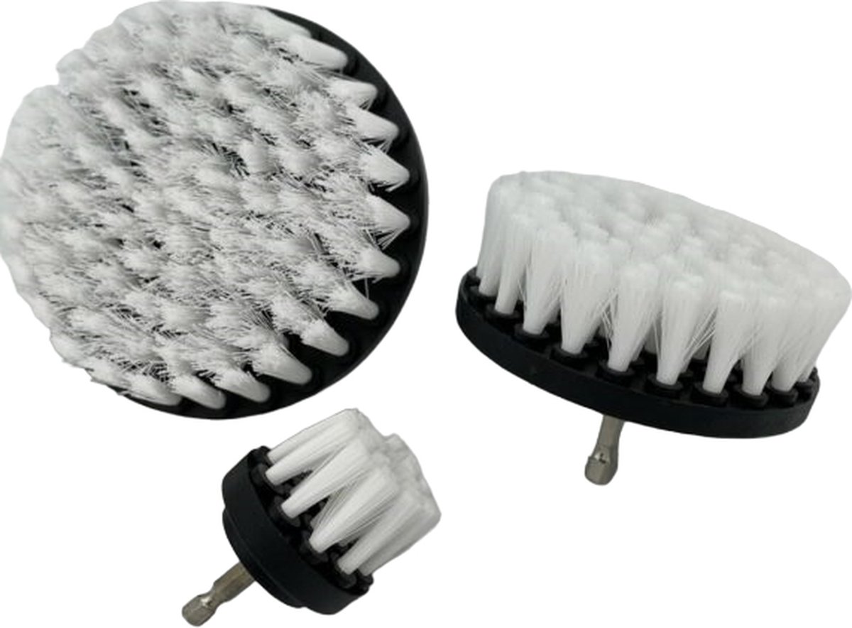 CRIJNS - Cardetailing - Boormachine Reiniging Borstel Set x3 - Medium ...