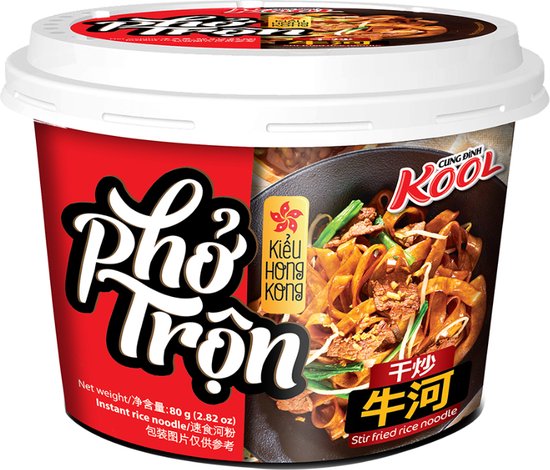 Cung Dình - Kool Soja Pho Tron -Instant Noodles - 12 bowls x 80g | bol