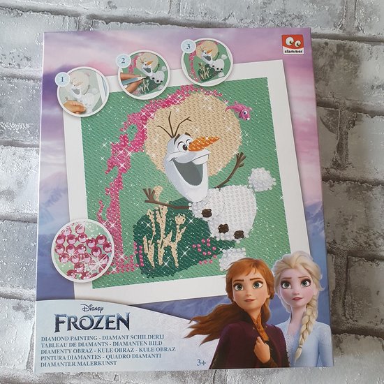 Diamond painting Olaf, DIY kit, 16x16 cm | bol.com