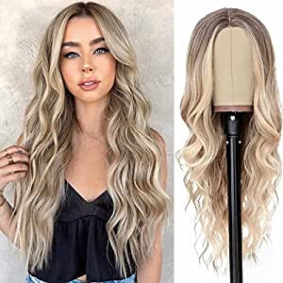 Gratyfied - Pruiken Dames - Pruiken Dames Lang Haar - Pruik Blond - 66 ...