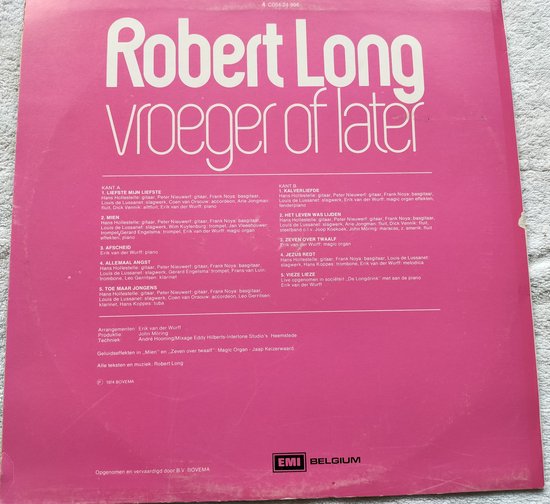 Robert Long - Vroeger of Later (1974) LP, Robert Long | Muziek | bol