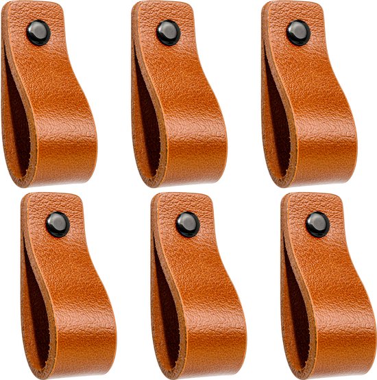 Buffel & Co Leren Handgrepen – Set van 6 – 100% Leer – Leren Lusjes ...