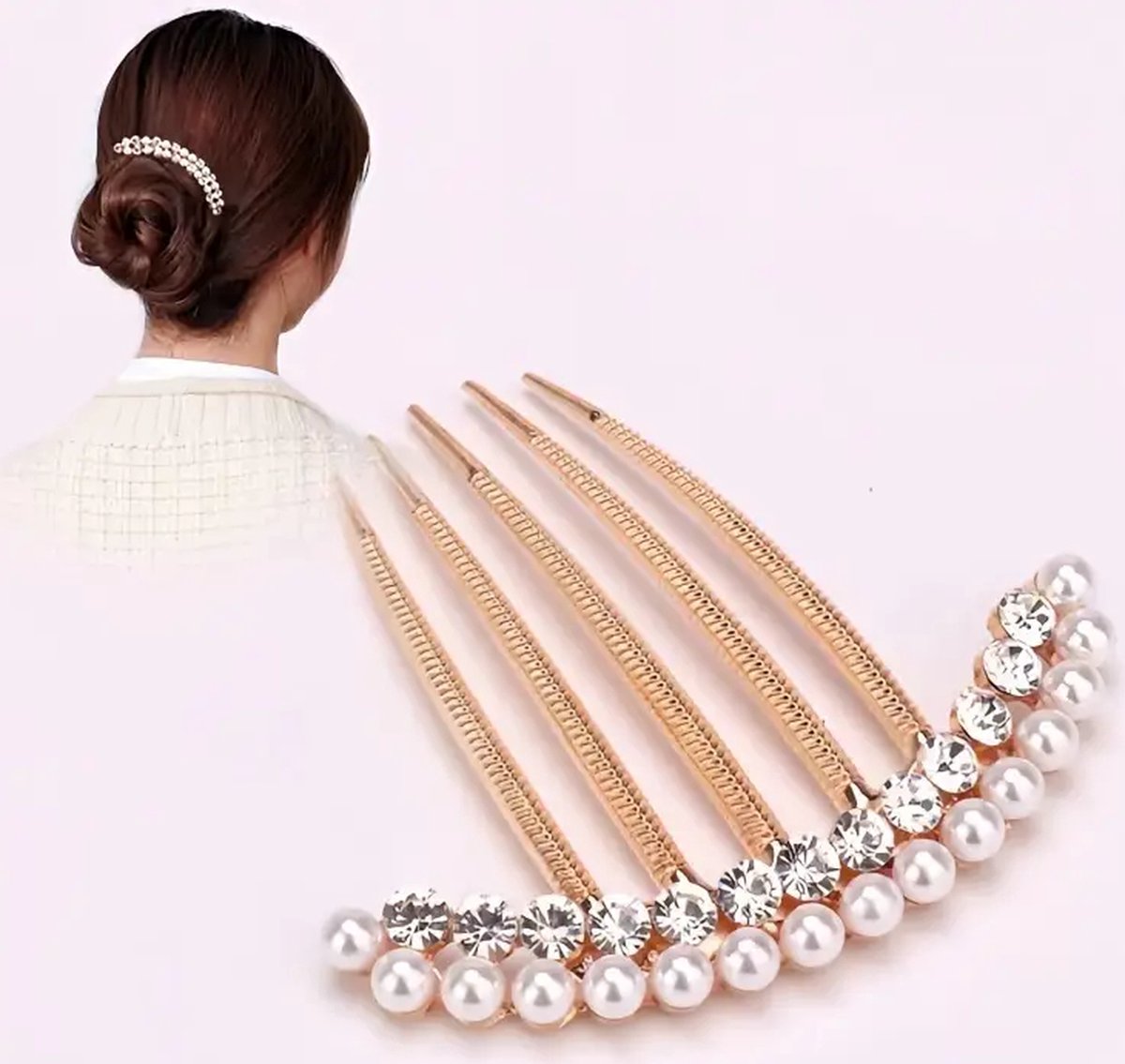 Gouden Haarkam Diamonds & Pearls | bol