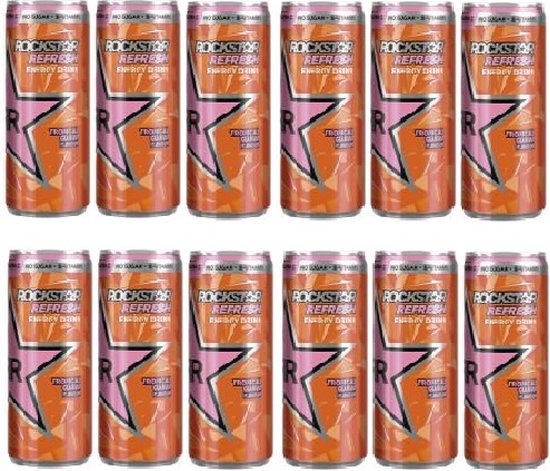 Rockstar - Energy Drink Tropical Guava No Sugar - 12x 250ml | bol