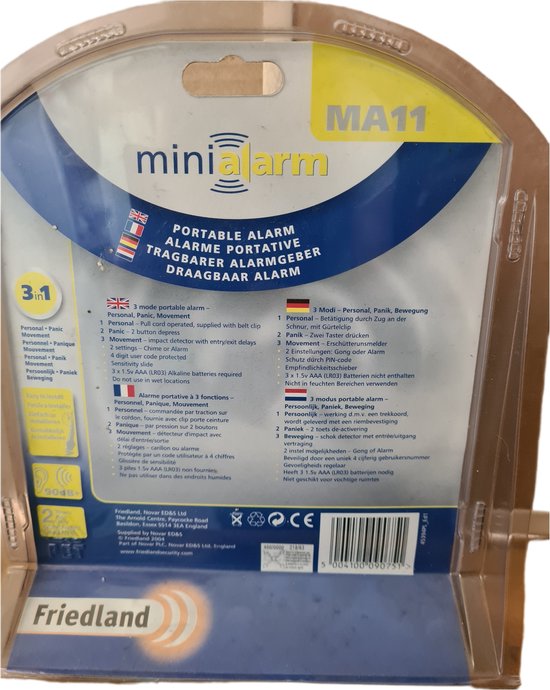 draagbaar alarm - friedland - MA11 | bol