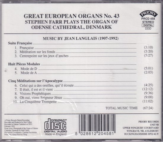 Great European Organs 43 - Stephen Farr bespeelt het orgel van de ...