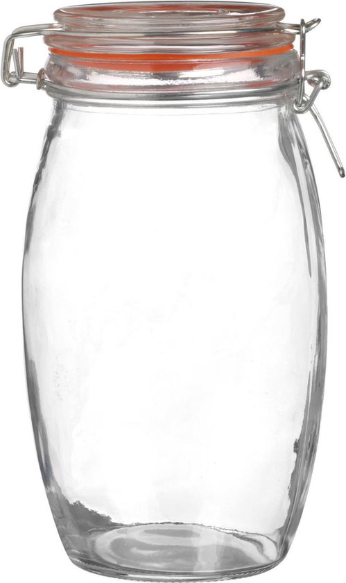 Weckpot/inmaakpot - 6x - 1.3L - glas - met beugelsluiting - incl ...