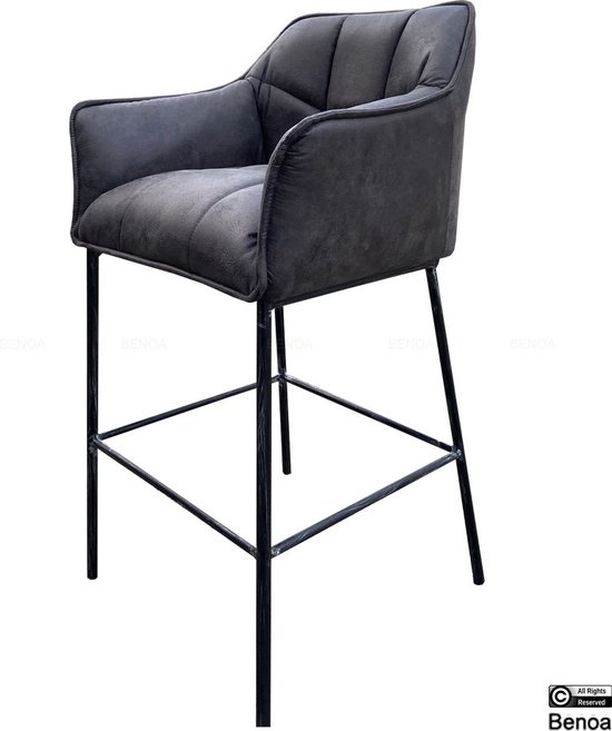 Barstoel Boston - Anthracite | bol