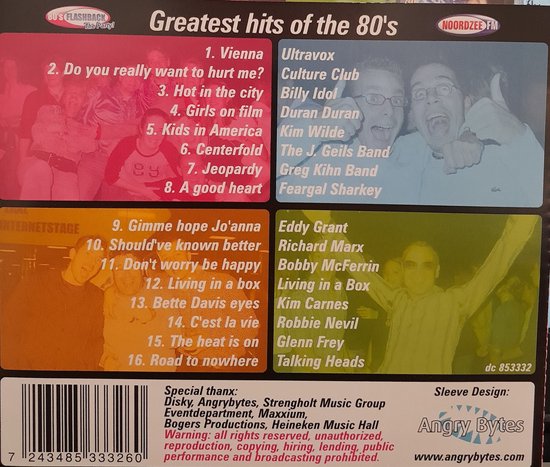 80's Flashback The Party - Greatest Hits Of The 80's- Cd Album ...