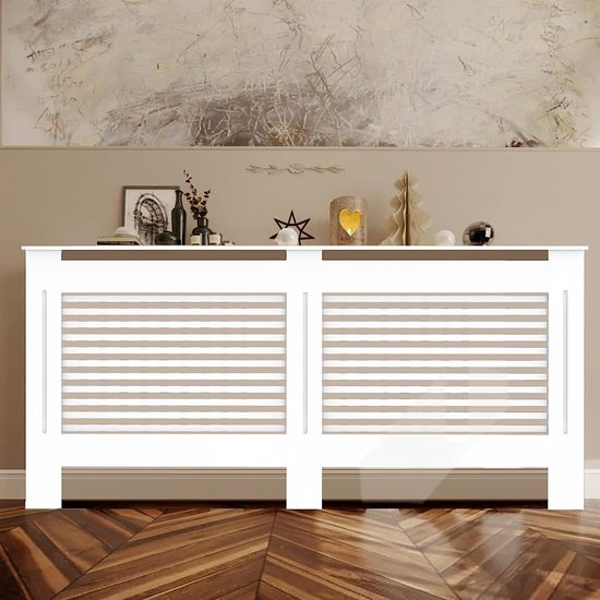 Radiator Cover White Cover Wood: Radiator Cover 152×19×92.2cm Radiator ...
