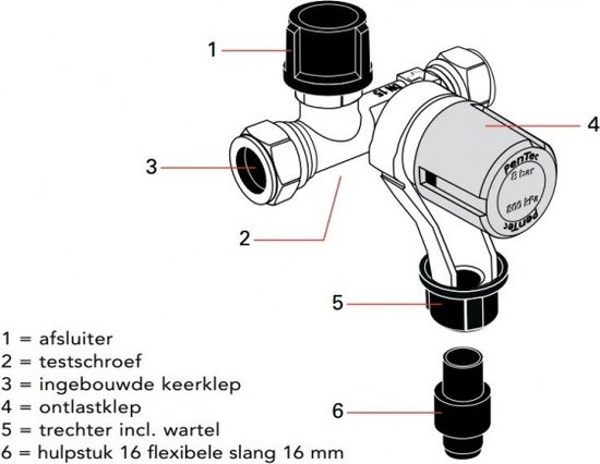 pentec inlaatcombinatie 8 bar | bol