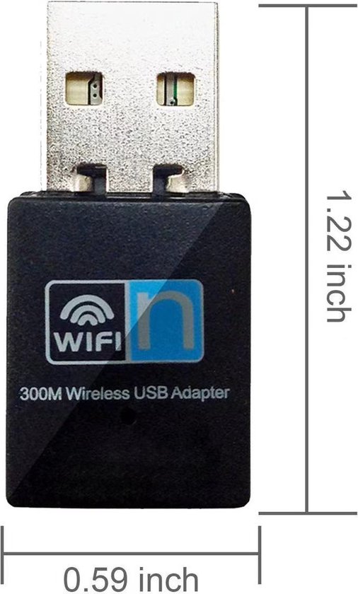 USB Adapter - WiFi Ontvanger - Tot 600 Mbps met 2.4 & 5 GHz - Windows ...