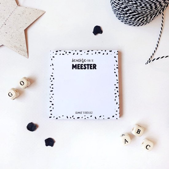 Post it| Berichtje van de Meester - Cadeau Meester | Meester bedankjes ...