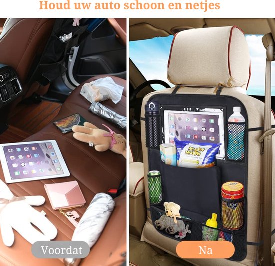 Autostoel Organizer - 1 Stuk Zwart 600D - Waterdichte Oxford-stof Auto ...