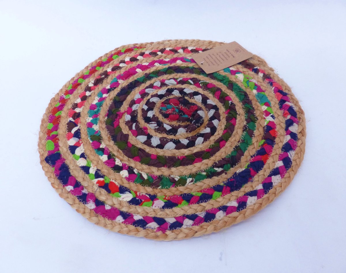 jute placemat rond fair trade | bol.com
